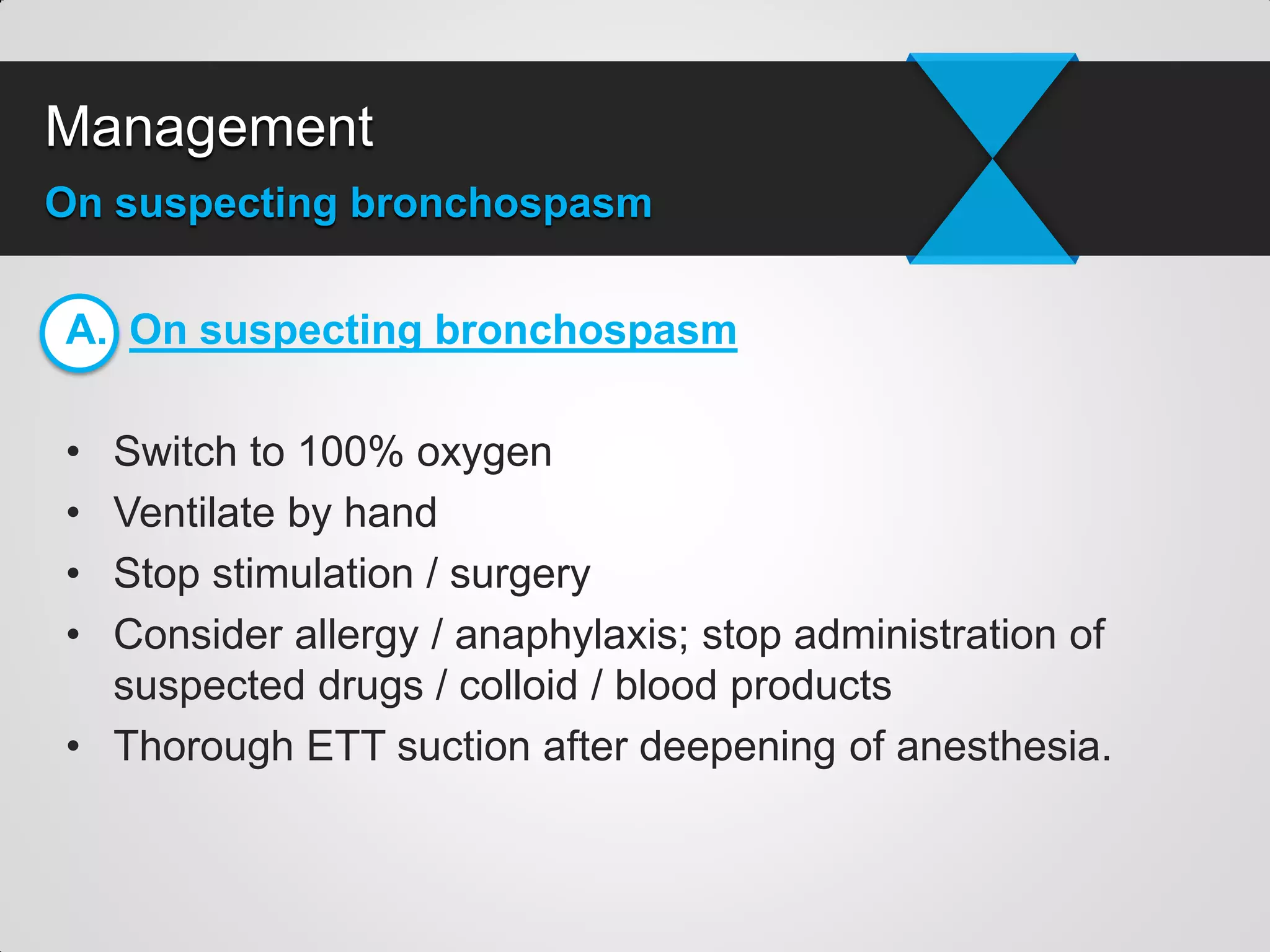 Management of intraoperative bronchospasm | PDF