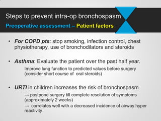 Management of intraoperative bronchospasm | PDF