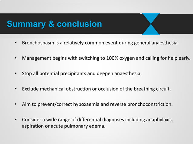 Management of intraoperative bronchospasm | PDF | Lung and Respiratory ...