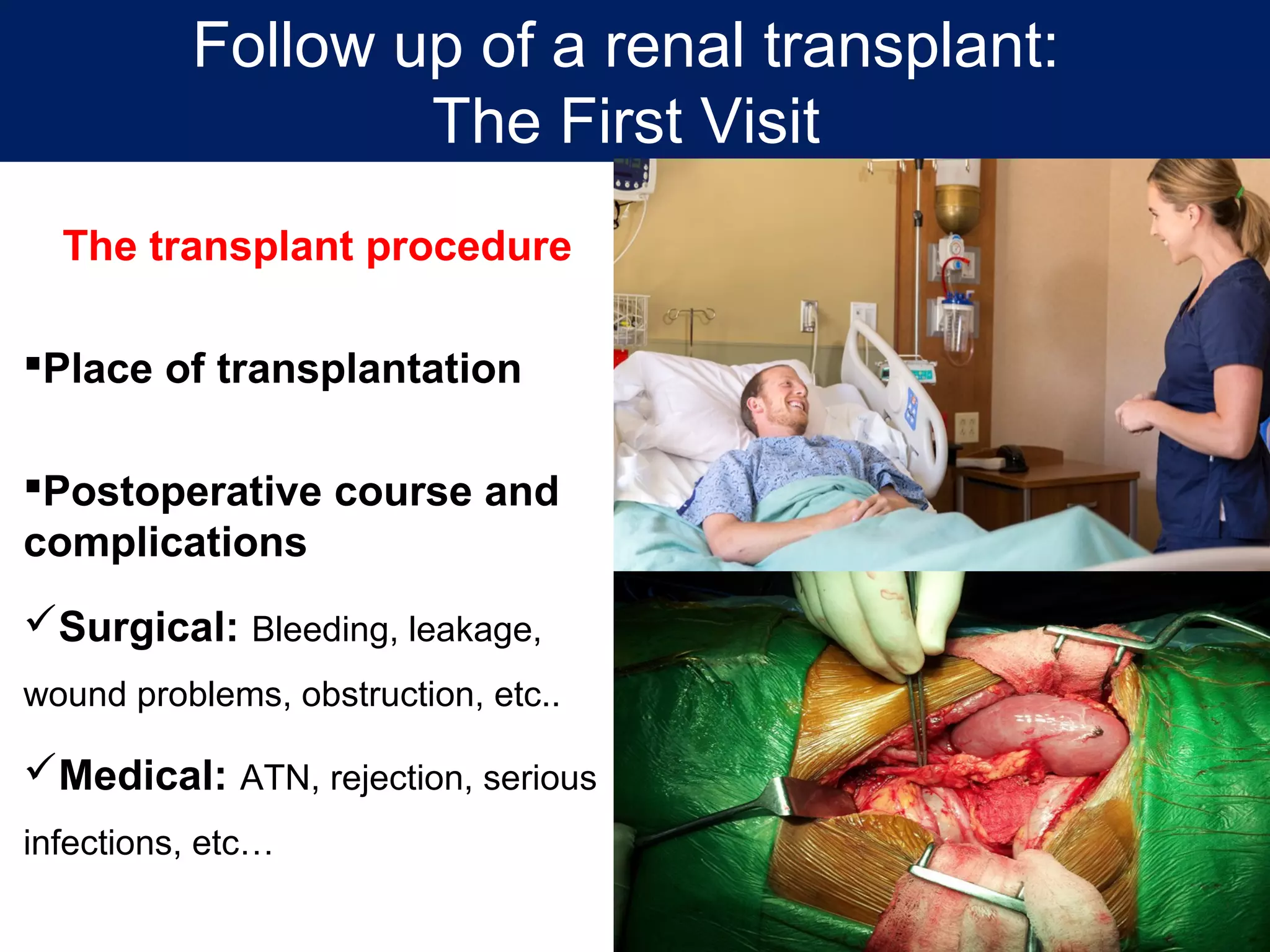 Management of kidney transplant recipient (ayman refaie) | PPT