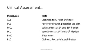 Management of knee dislocation | PPTX