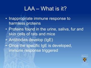 Management of laboratory animal allergy | PPTX