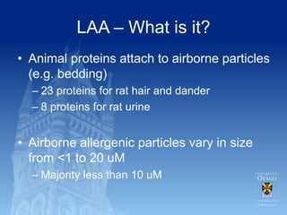 Management of laboratory animal allergy | PPTX