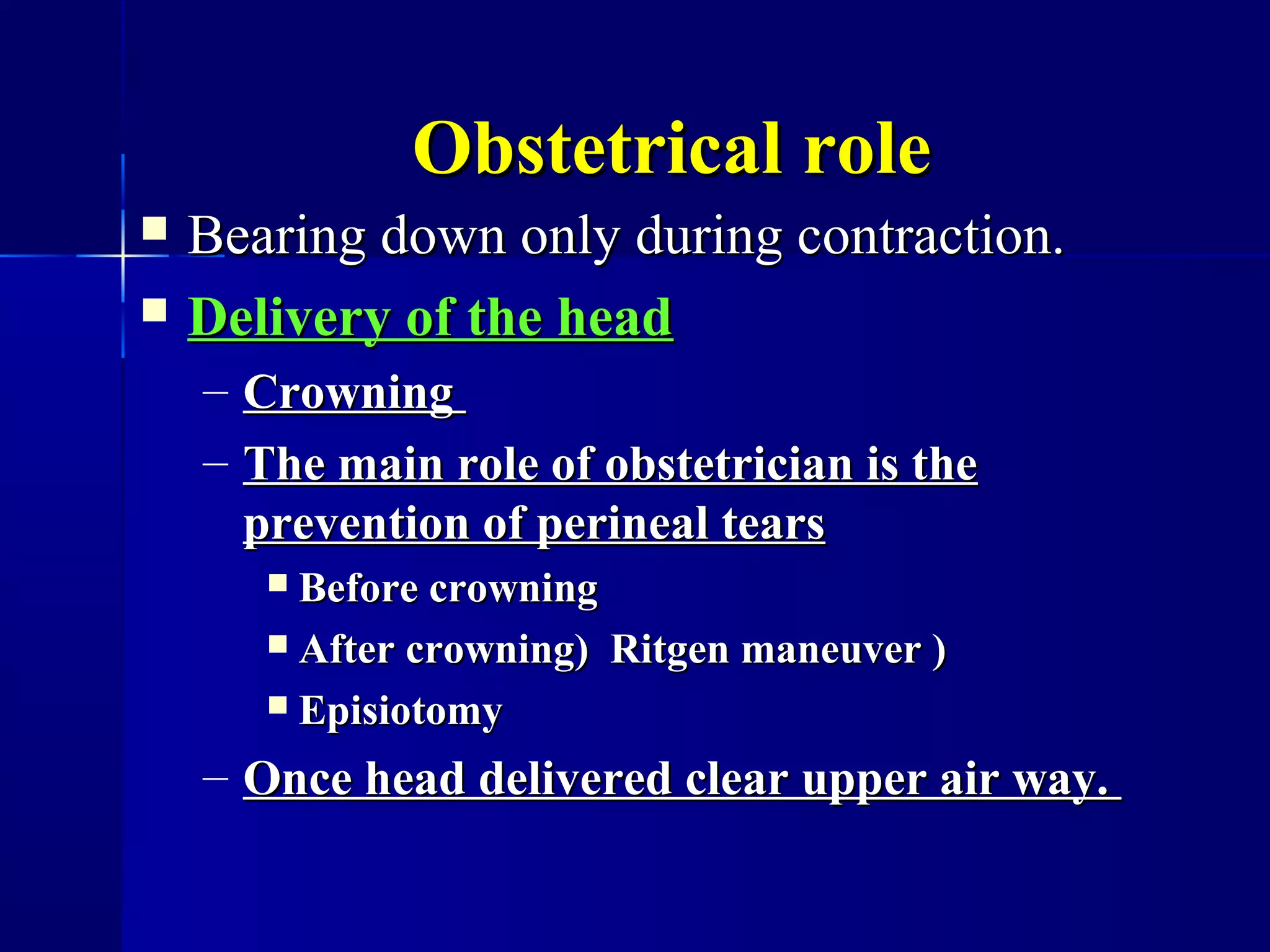 Management of Labor- 1st ,2nd and 3rd stages | PPT