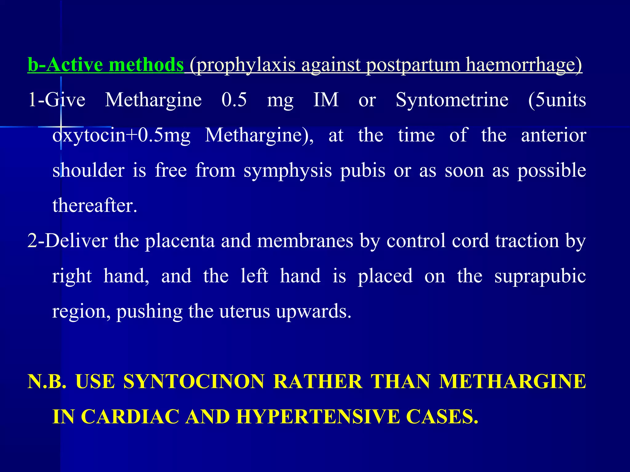 Management of Labor- 1st ,2nd and 3rd stages | PPT