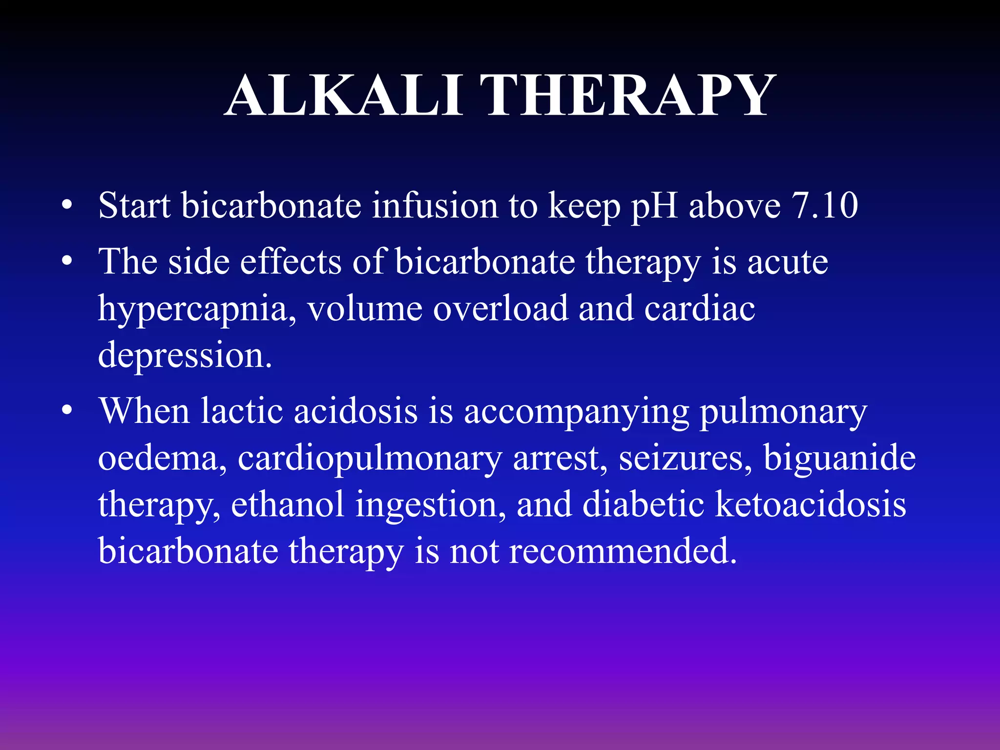 Management of lactic acidosis | PPTX