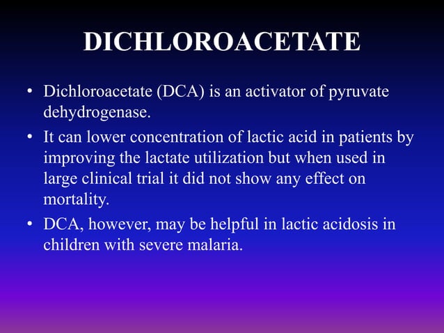 Management of lactic acidosis | PPTX | Blood Disorders | Diseases and ...