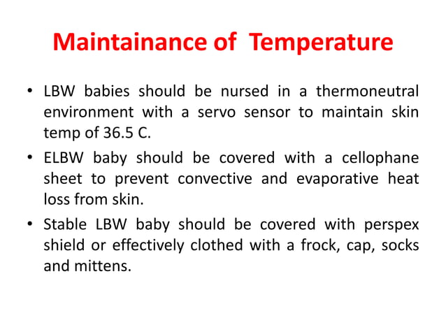 Management of LBW Babies | PPTX | Pregnancy | Reproductive Health