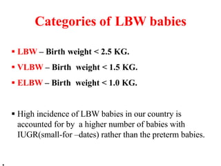 Management of LBW Babies | PPTX