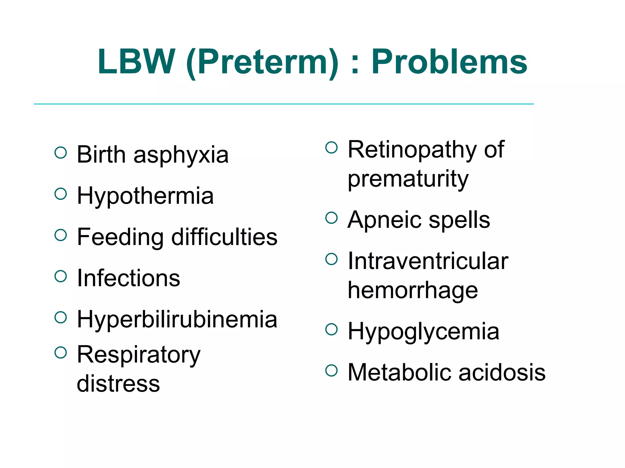 Management of lbw low birthweight babies | PPT