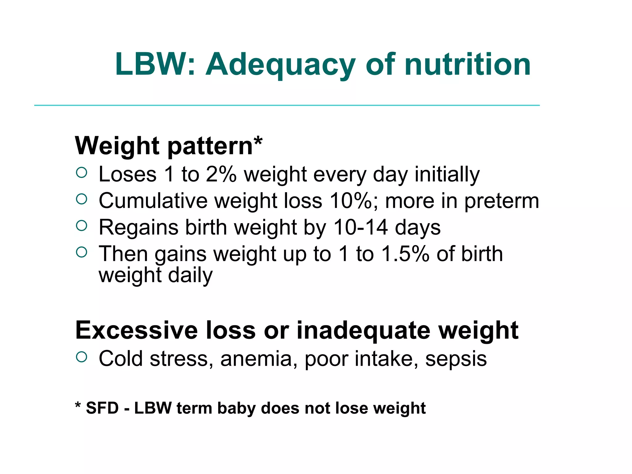 Management of lbw low birthweight babies | PPT
