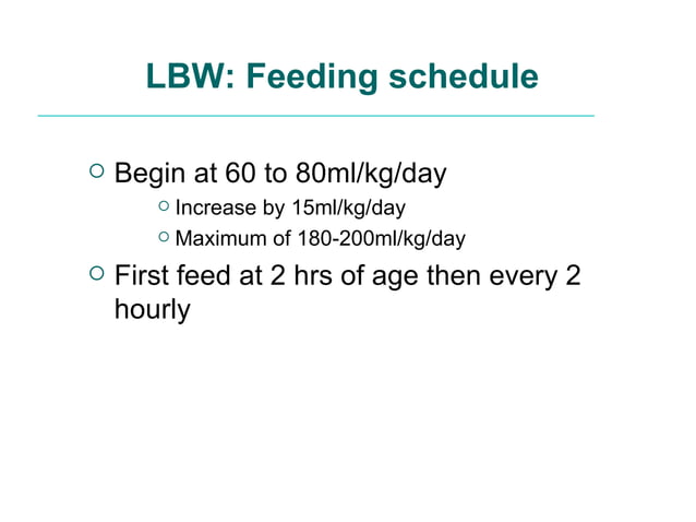Management of lbw low birthweight babies | PPT