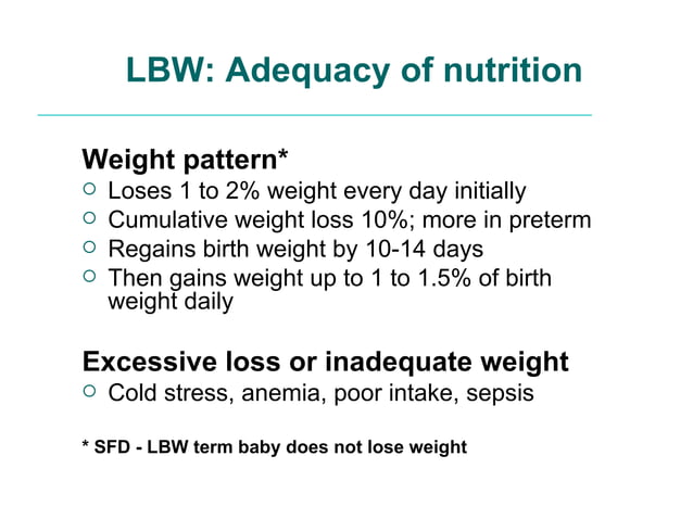 Management of lbw low birthweight babies | PPT