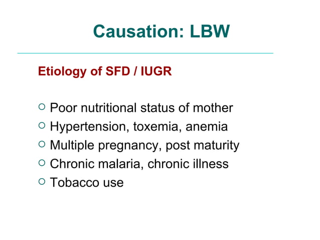 Management of lbw low birthweight babies | PPT