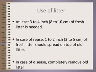 Management of litter for broiler | PPT