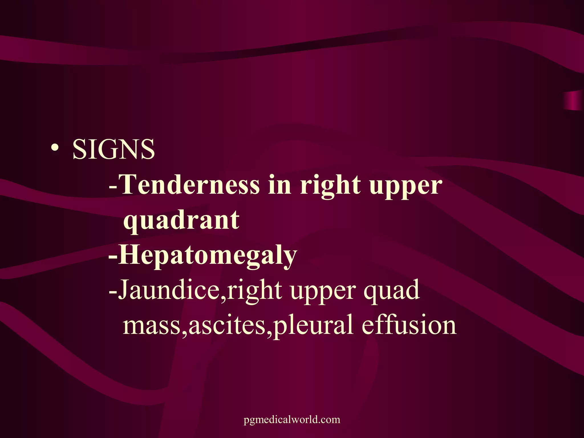 Management of liver abscess | PPT