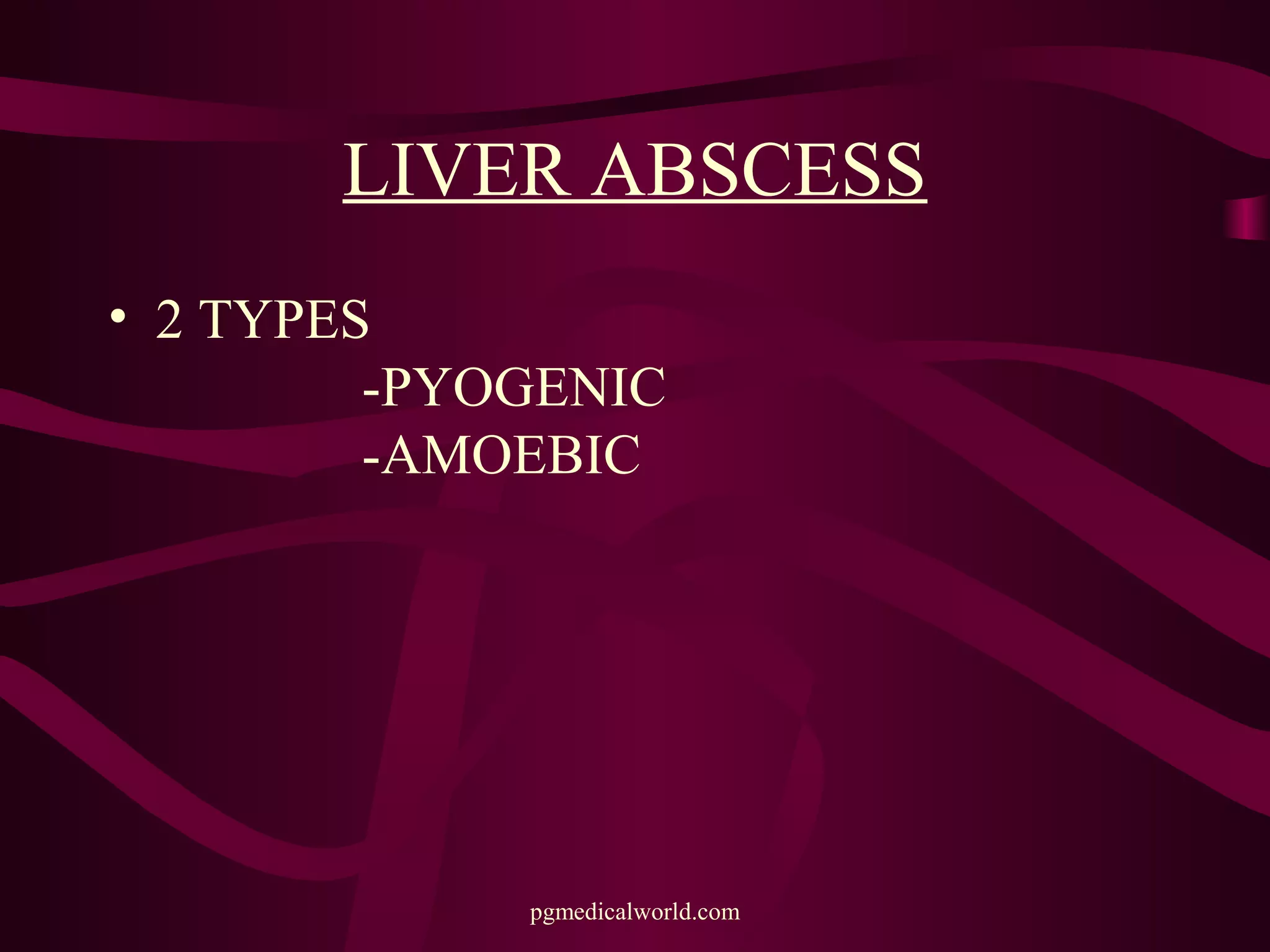 Management of liver abscess | PPT