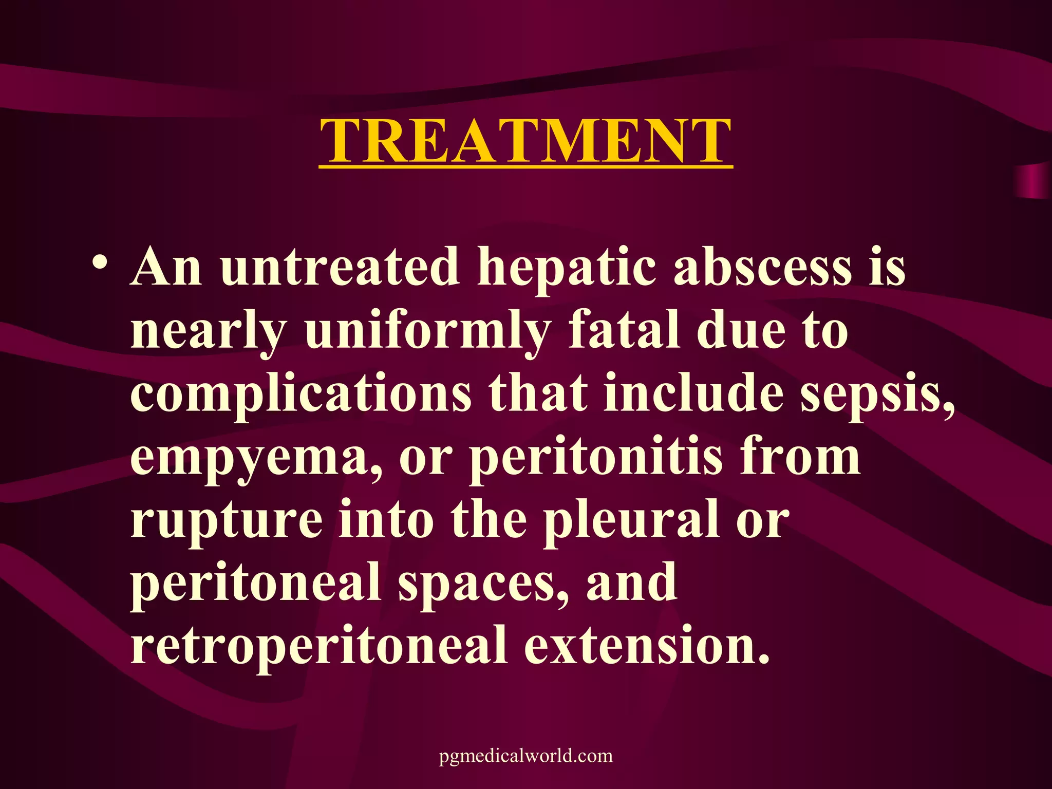 Management of liver abscess | PPT