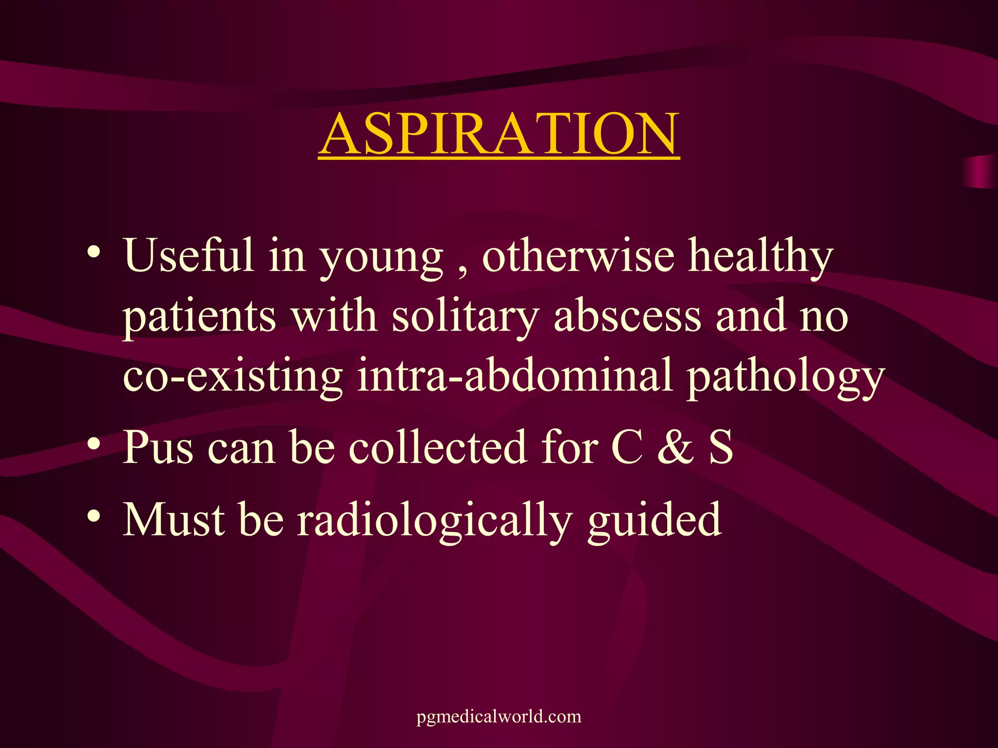 Management of liver abscess | PPT