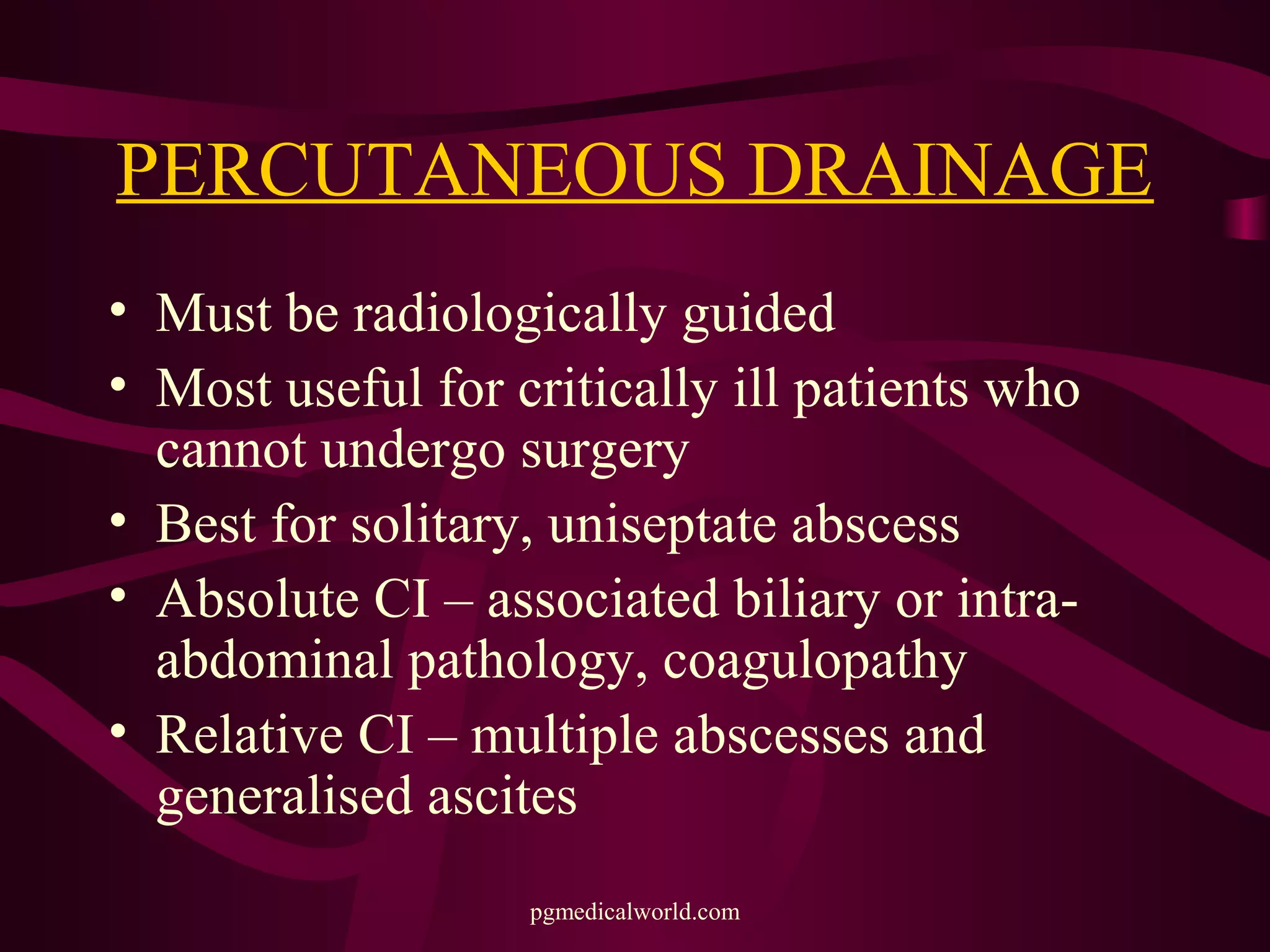 Management of liver abscess | PPT