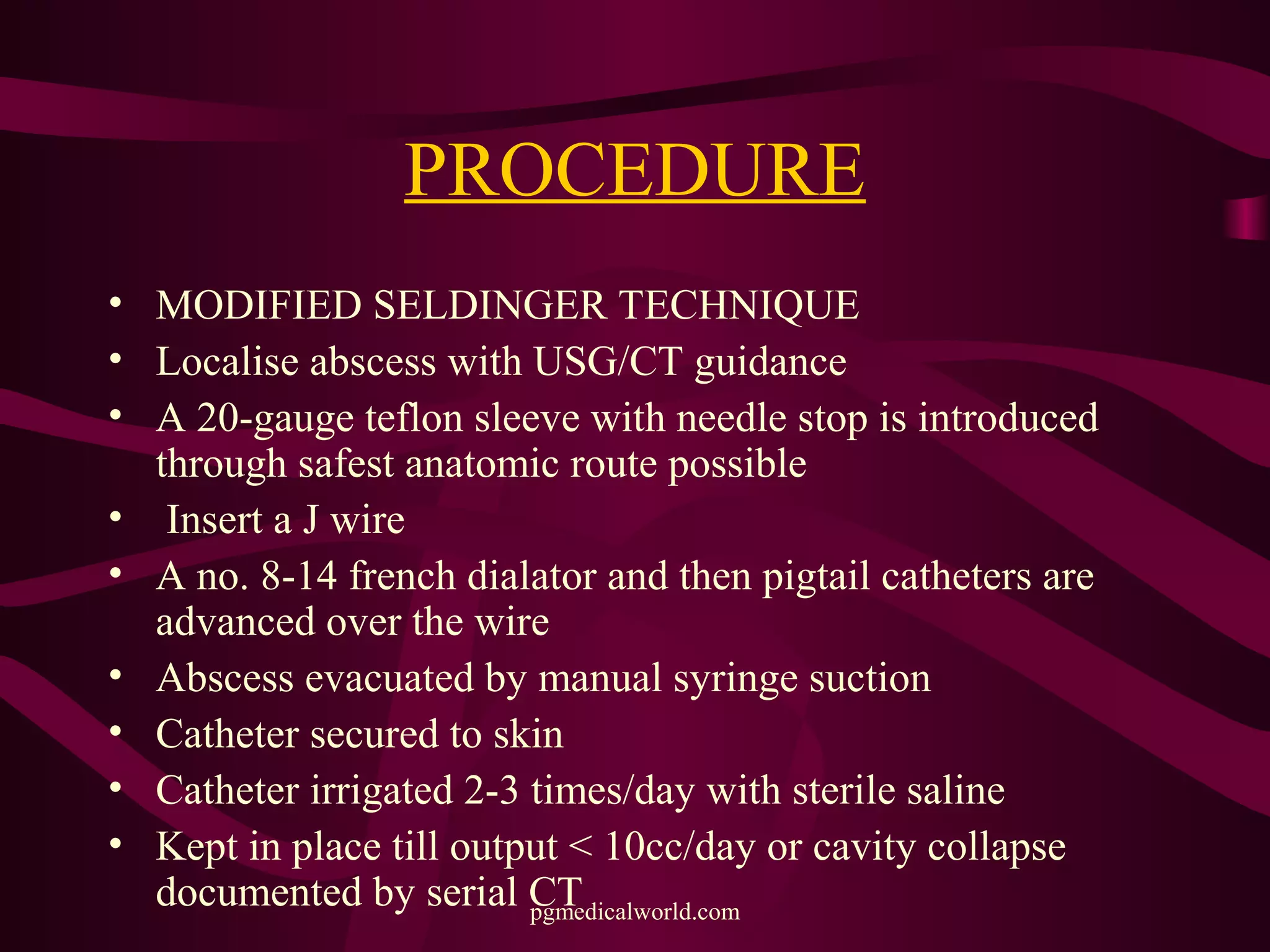 Management of liver abscess | PPT