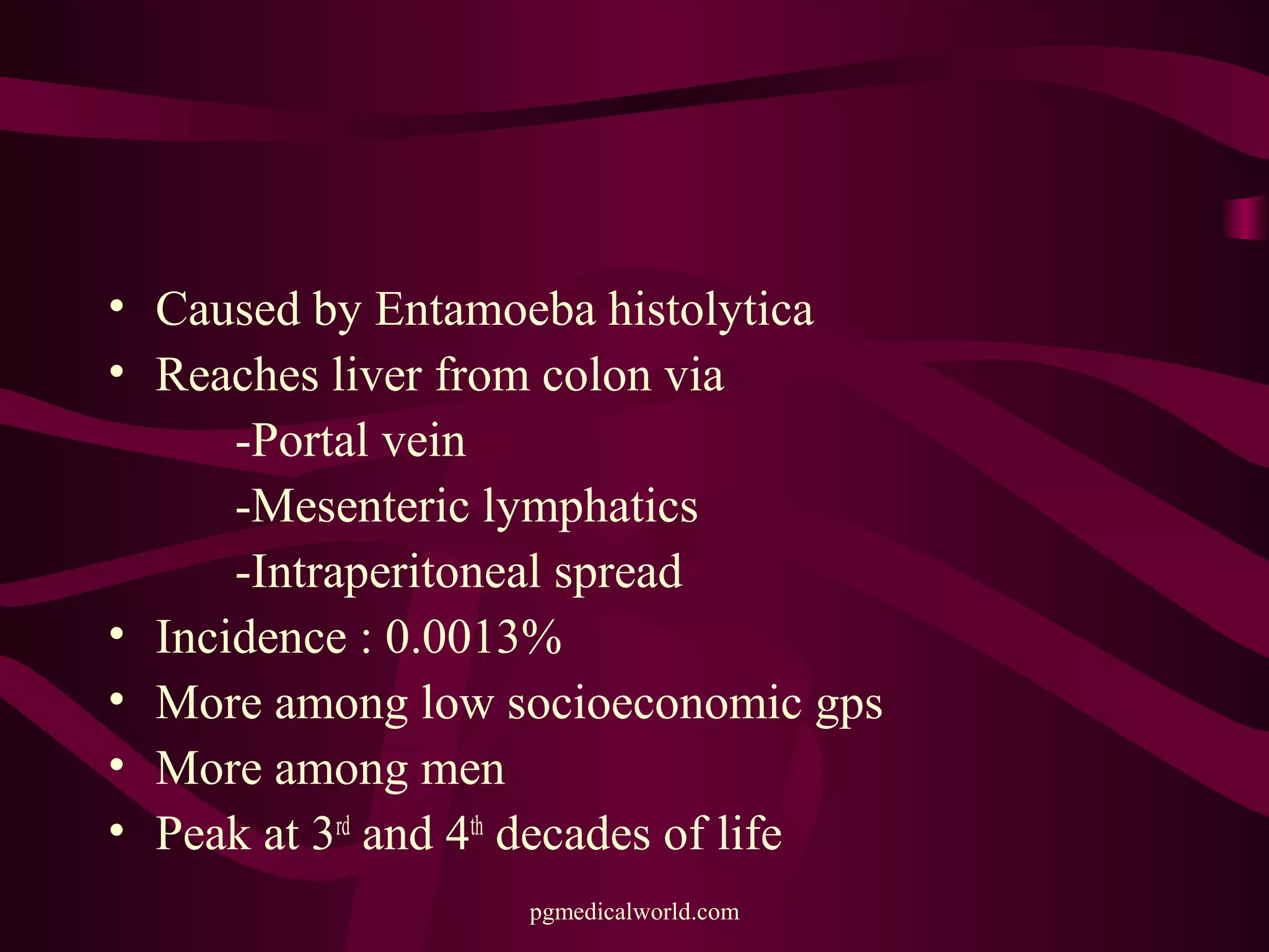 Management of liver abscess | PPT