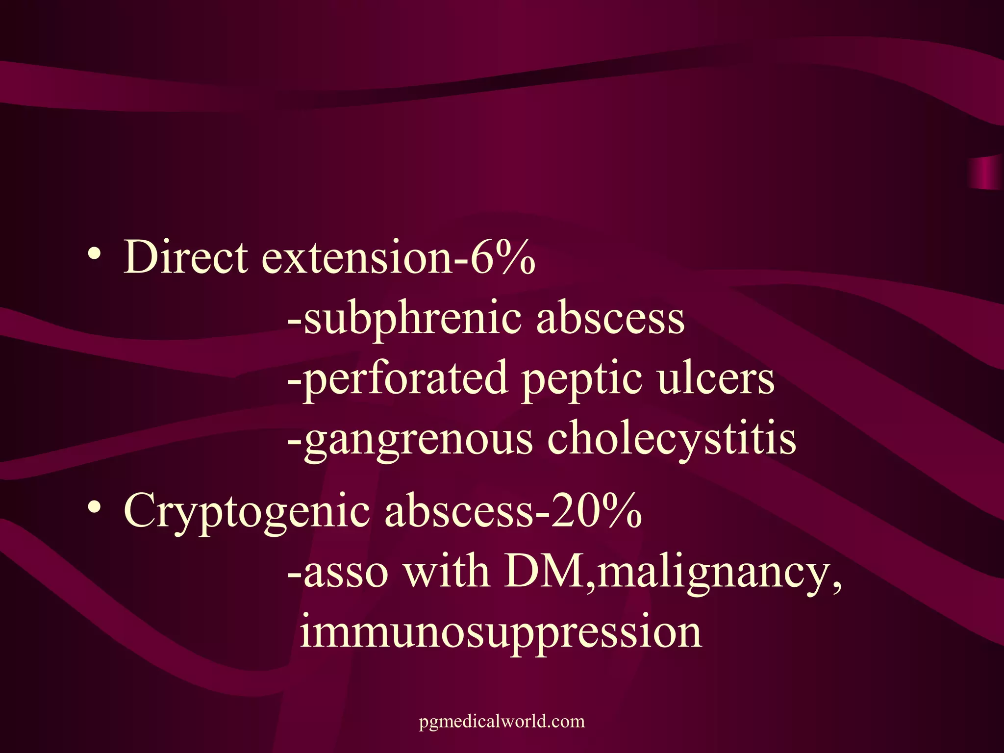 Management of liver abscess | PPT