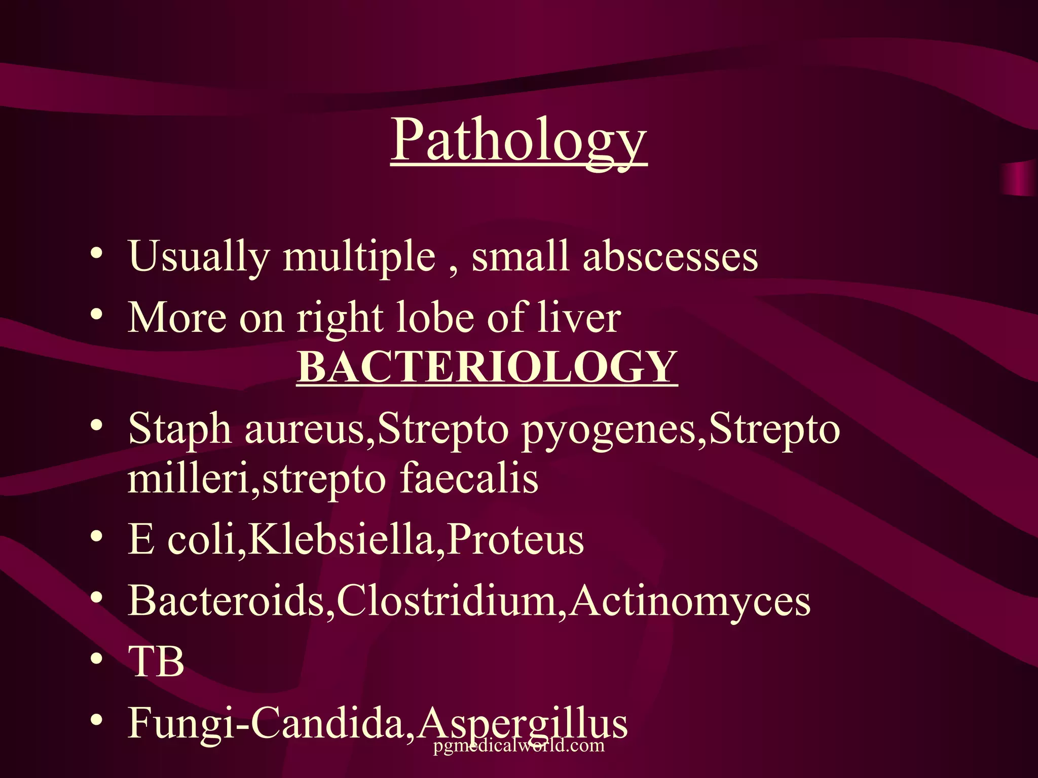 Management of liver abscess | PPT