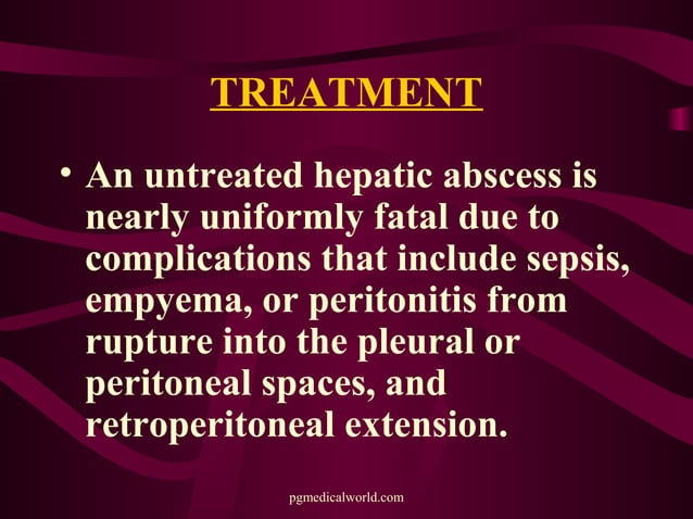Management of liver abscess | PPT