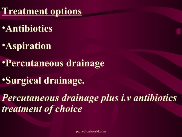 Management of liver abscess | PPT