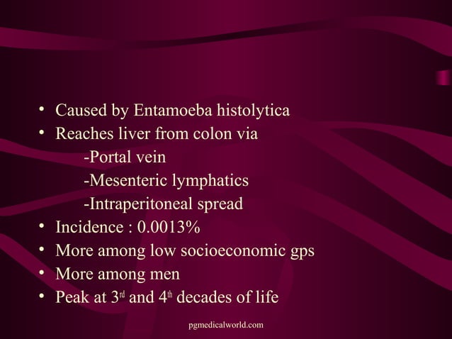 Management of liver abscess | PPT