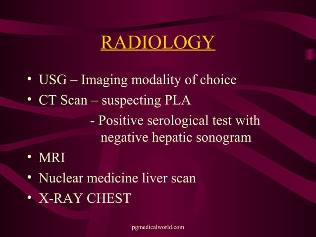 Management of liver abscess | PPT