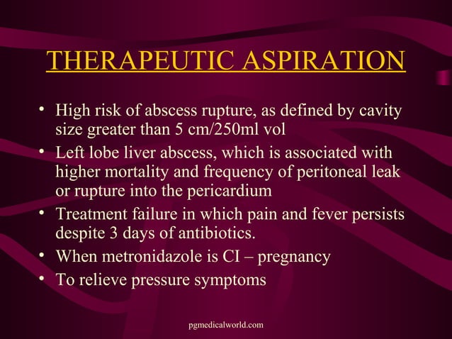 Management of liver abscess | PPT