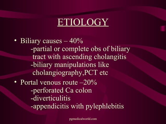 Management of liver abscess | PPT