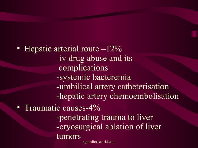 Management of liver abscess | PPT