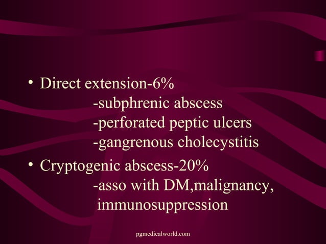 Management of liver abscess | PPT