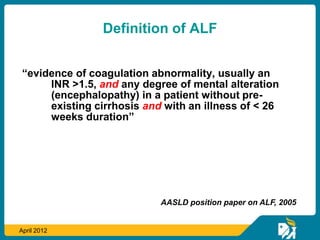 Management of liver failure | PPT