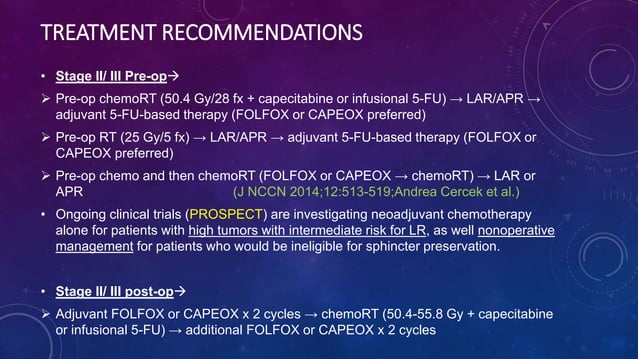 Management of locally advanced rectal cancer | PPTX