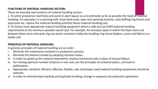 Management of loom shed, plant layout, ventilation & humidification ...