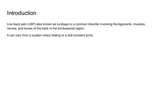 Management of Low Back Pain - Segun Oniyide.pptx