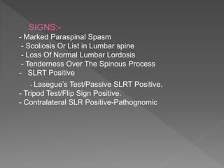 Management of lumbar disc (1) | PPTX