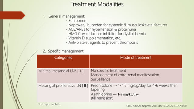 Management of lupus nephritis | PPTX | Blood Disorders | Diseases and ...