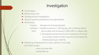 Management of lupus nephritis | PPTX