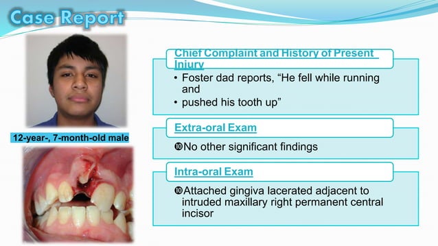 Management of luxation injuries | PPTX | Dental Health | Diseases and ...