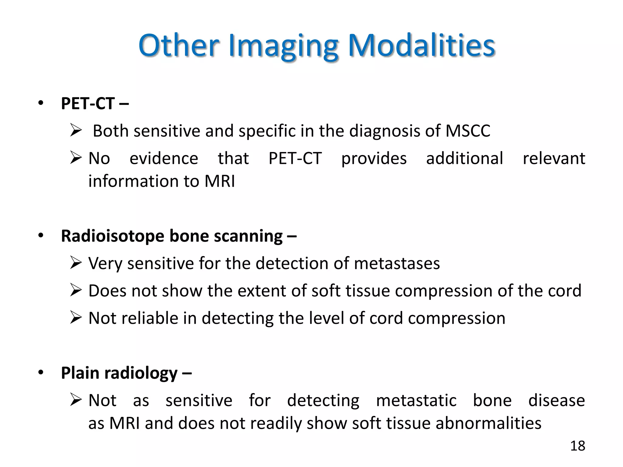 Management of malignant spinal cord compression | PPTX