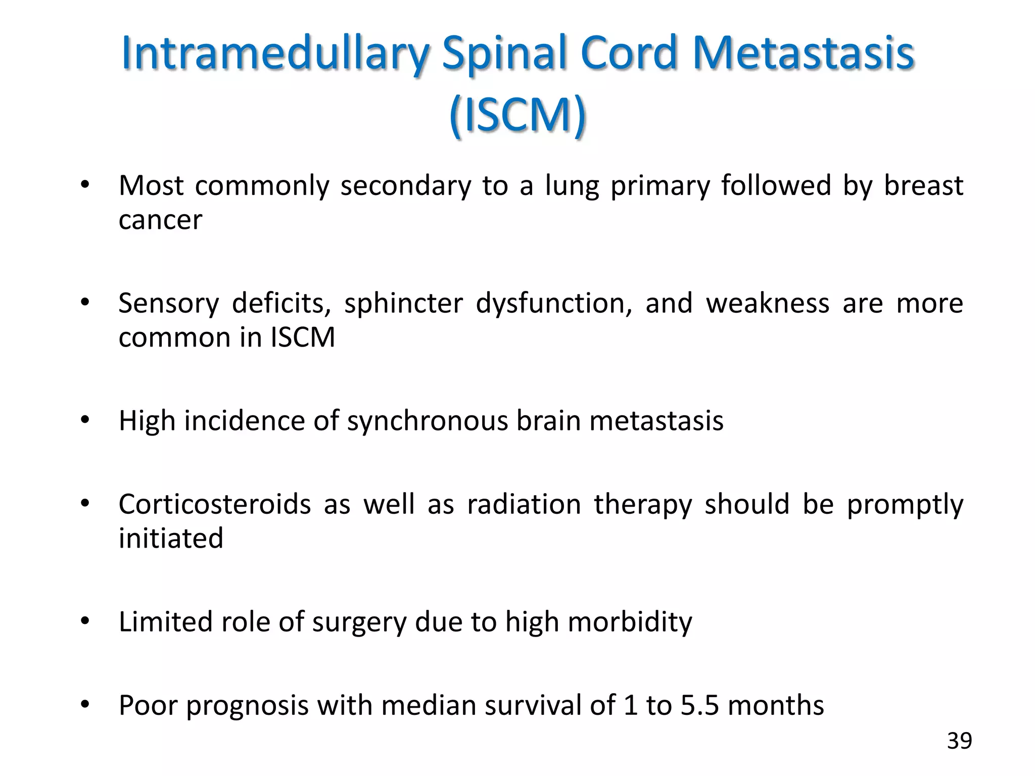 Management of malignant spinal cord compression | PPTX