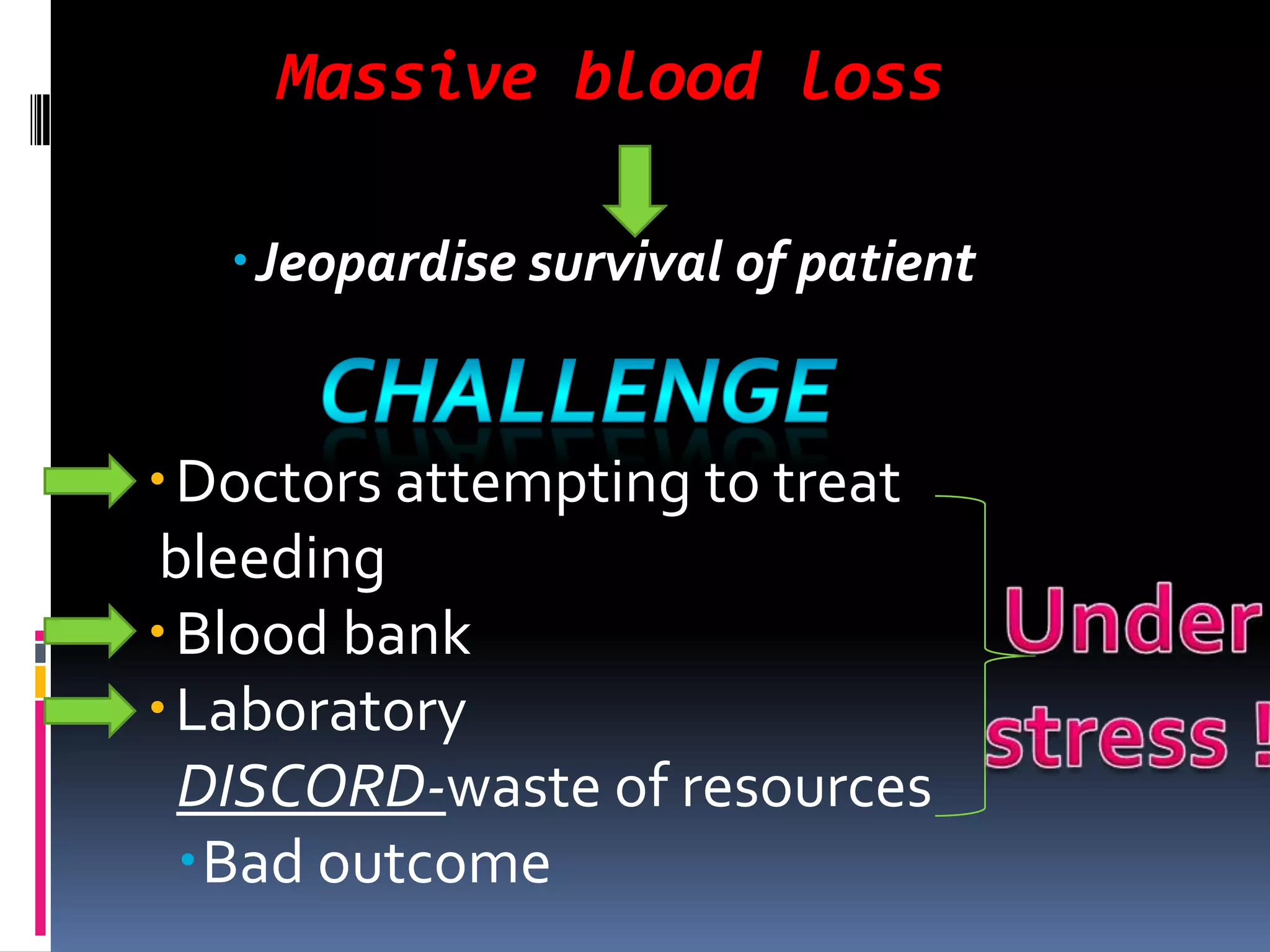 Management of massive blood loss | PPTX
