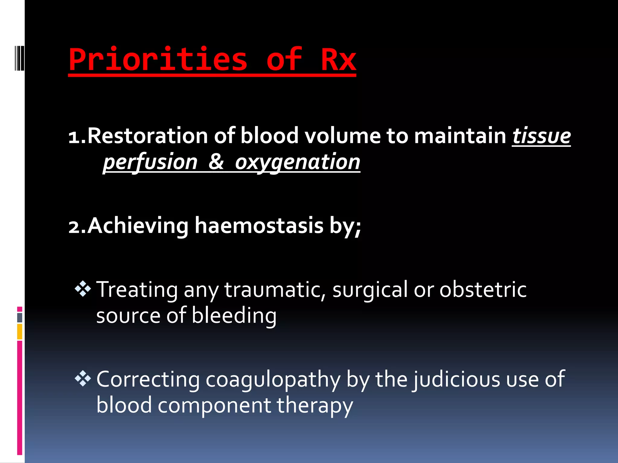 Management of massive blood loss | PPTX
