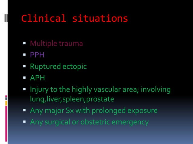 Management of massive blood loss | PPTX | First Aid | Injuries