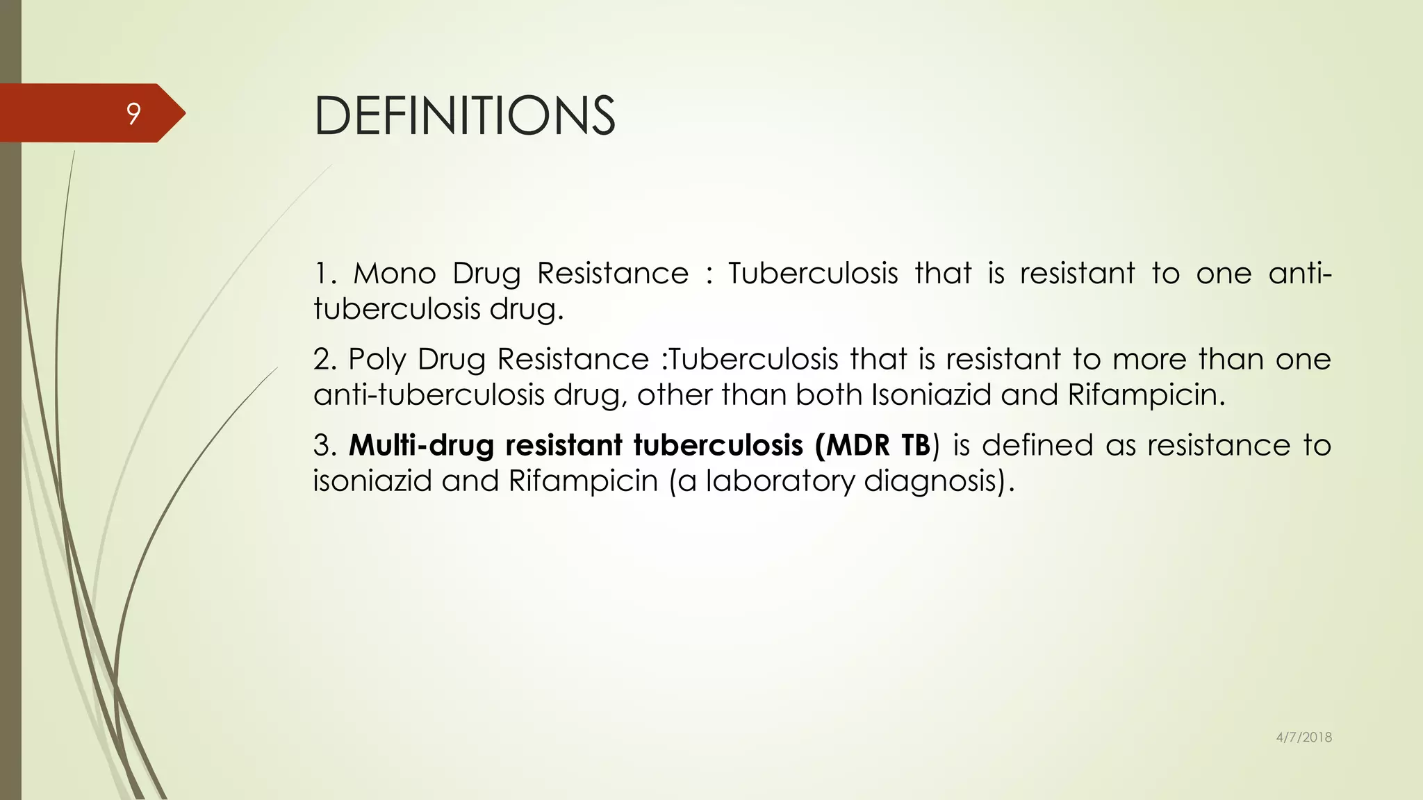 Management of mdr tb and role of pharmacist | PPT